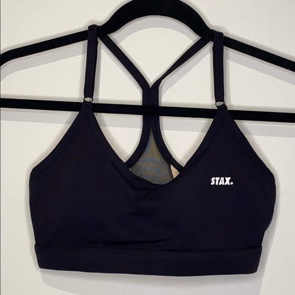 stax. | Tops | Stax Best Black Strappy Crop Sports Bra | Poshmark